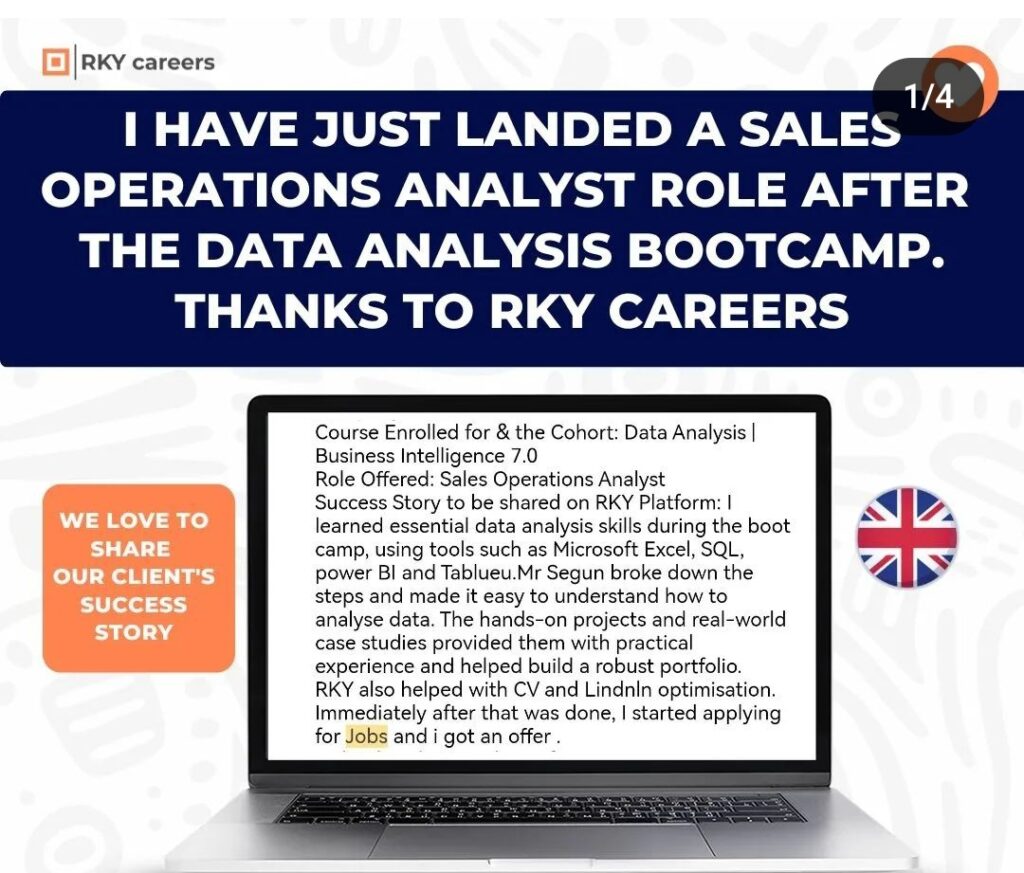 How I Landed a Sales Operations Analyst Role With no Prior Experience After RKY's Data Analysis ...