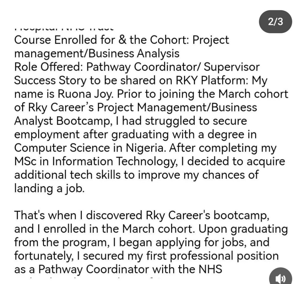 Against All Odds: How I Secured a Pathway Coordinator Role with the NHS After RKY Career's ...